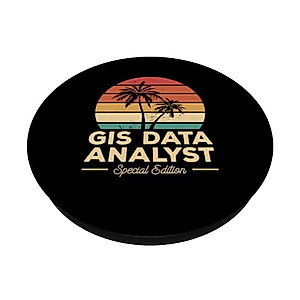 Vintage GIS Data Analyst Geographic Information System PopSockets Standard PopGrip