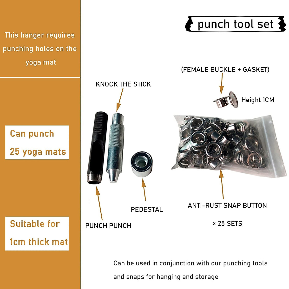 Drsyffsup Yoga Mat Holder Wall Mount for Hanging Yoga Pad，Holds 20 Sheets，Home Gym Yoga Mat Metal Holder for Exercise Accessories Foam Roller Straps Bands (Size : 23.6inch(60cm))