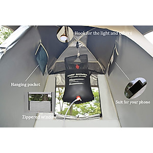 Outdoor Shower Tent Changing Room Privacy Portable Camping Shelters (Gray)