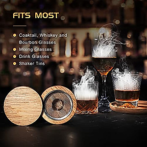 OWAYIDA Cocktail Smoker Kit with Torch, Whiskey Smoker Kit, Old Fashioned Cocktail Kit, 4 Flavors Wood Chips, Bourbon Whiskey Gifts for Men, Dad and Husband - Great Fathers Day Gifts (Without Butane)