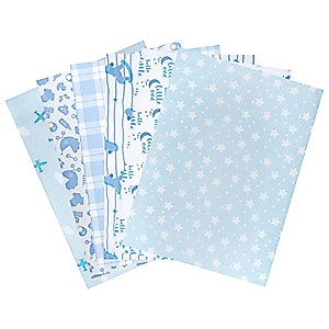 RUSPEPA Wrapping Tissue Paper - Blue Baby Boy Design Tissue Paper Bulk for Gift Wrap, Art Crafts, DIY, Pack Bags, Birthday, Baby Shower and More - 13.7 x 19.6 inches - 90 Sheets