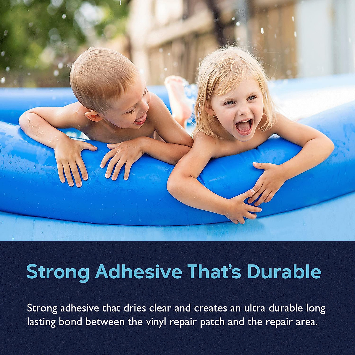 Lupo 4 fl. oz. 15 Piece Heavy Duty Vinyl Repair Kit for Above Ground Swimming Pool Liners, Hot Tubs, Inflatables, Air Beds (Repair Patches, Glue and Application Tool)