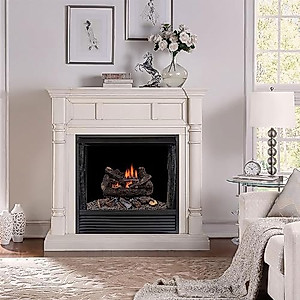 Duluth Forge DLS-18R-2 Dual Fuel Ventless Fireplace Logs Set with Remote Control, Use with Natural Gas or Liquid Propane, 30000 BTU, Heats up to 1000 Sq. Ft, Stacked Red Oak, 18 Inches