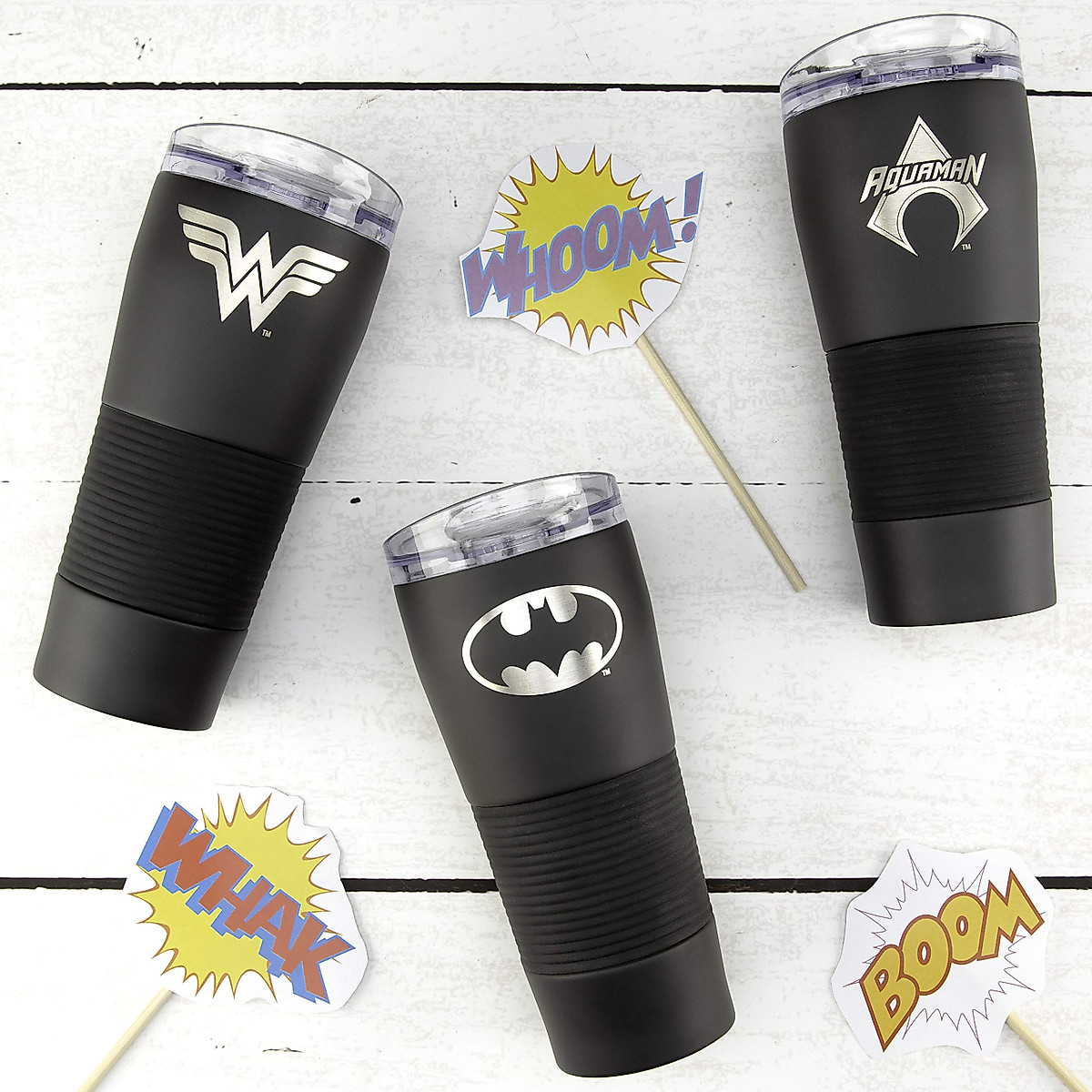 Zak Designs Justice League Core Aquaman - Vacuum Insulated Stainless Steel - Lynden Wrap Tumbler - 28 oz.