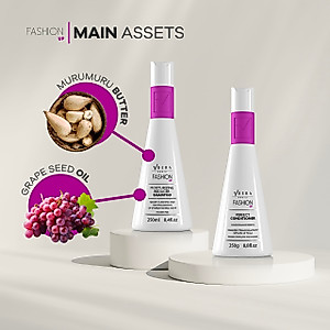 YBERA PARIS Fashion UP Home Care System | Ideal for Extremely Dry Hairs | Extreme Shining Hair | Color Safe | Enhanced with Oil Grape Seed and Murumurú | Set of 2