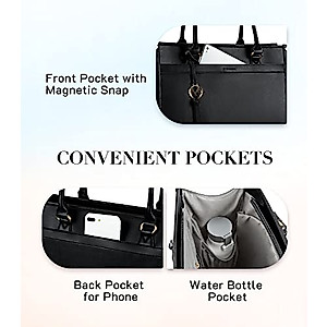 Missnine Laptop Tote Bag 15.6 inch Laptop Bag Stylish Briefcase for Women Work Shoulder Bags with Clutch Wallet 2 PCS Set
