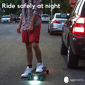 eggboards Led Skateboard Lights Underglow - Longboard Lights USB Rechargeable Front and Back. Ideal Electric Skateboard Lights Kit Accessories