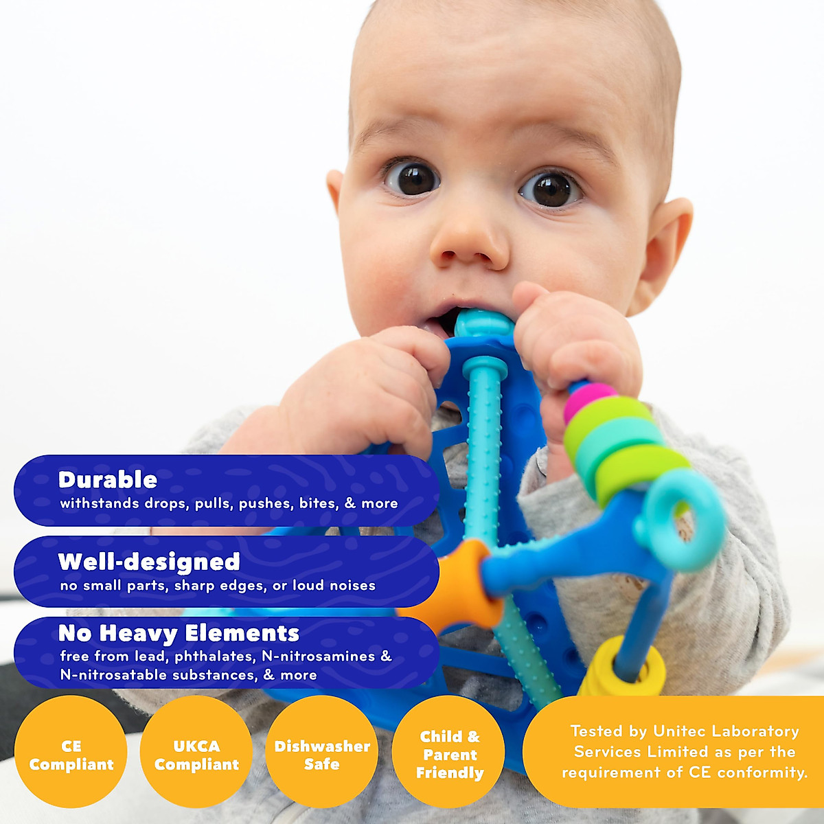 MOBI WIGLOO Baby Sensory Toys from Infants to Toddlers - Baby Toys for Hand Eye Coordination and Developmental Brain Function - Food Grade Silicone - 6 Month Old Baby Toys - Teething Toy