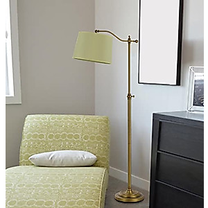 Cal Lighting BO-2205FL-AB Transitional One Light Floor Lamp from Wilmington Collection in Brass - Antique Finish, 28.00 inches, Copper