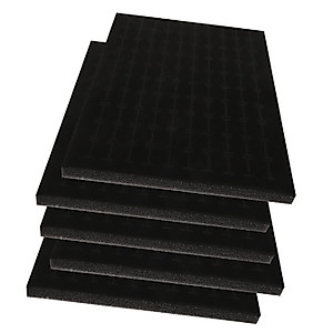 EXCEART 6 pcs Pad Tray Earrings Black Necklace Earring Selling Organizer Holder Storage Rings Sponge Ring Insert Mats Foam Showcase Pads Slots Jewelry Trays for Holders Display with