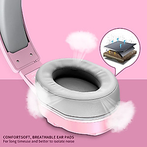 Kikc PS4 Gaming Headset with Mic for Xbox One, PS5, PC, Mobile Phone and Notebook, Controllable Volume Gaming Headphones with Soft Earmuffs, Headphones for Kid