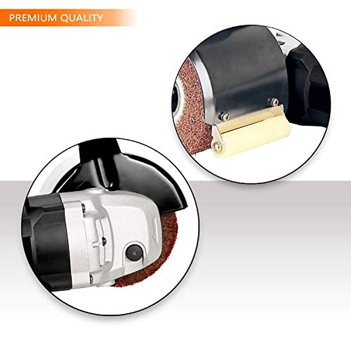 Burnishing Polishing Machine, ZFE 1200W 110V Burnishing Polishing Machine Polisher/Sander Set with 4PCS Non-woven Burnishing Wheels (80# 120# 240# 360#) for Metal and Stainless Steel Polishing