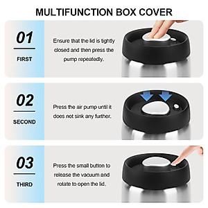 MFBJXC 2-Pack 16oz Vacuum Coffee Canister, 304 Stainless Steel Airtight Food Storage Container, Coffee Bean Storage for Coffee Beans Grounds Tea(Black 2L)