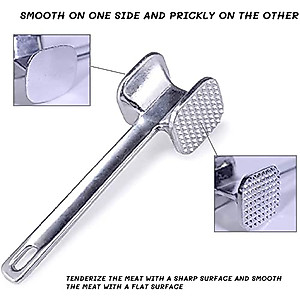 Meat Tenderizer Tool,Stainless Steel Dual-Sided Heavy Duty Meat Pounder,Use Pounding Beef,Steak,Chicken,Pork