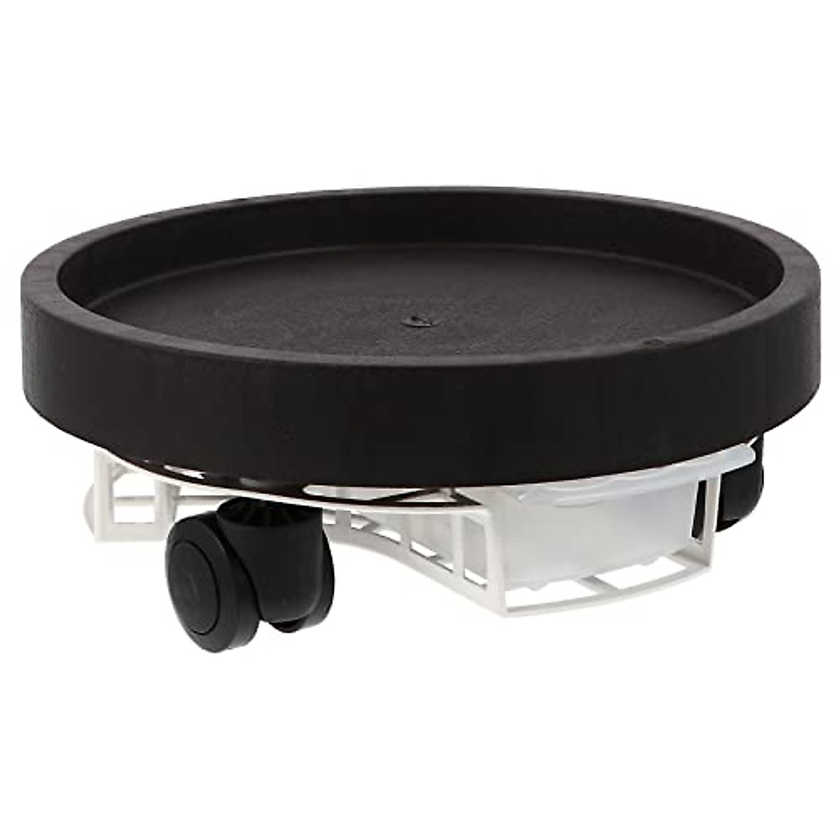 Cabilock Planter Dolly Caddy Plant Stand Round Flower Pot Mover Drip Trays with Wheel Plants Trolley Holder Coaster for Home Patio Garden 9X21CM (Black) Heavy Duty Plant Dolly