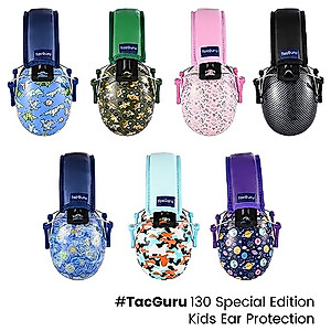 TacGuru 130 Special Edition, Kids Ear Protection Earmuffs, Hearing Protection for Kids, One Size for 3-16 Yr Old, Unicorns Pattern