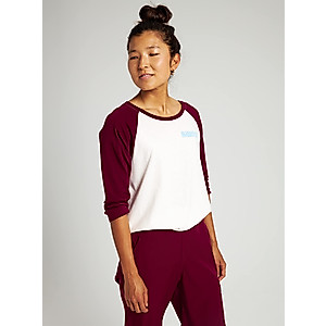 Burton Women's Standard Tuplin Raglan T-Shirt, Stout White/Mulled Berry, Small