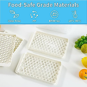 4 Pack Mini Round Ice Cube Tray, Ice Ball Maker Mold for Freezer with Container, Sphere Ice Cube Tray Making 99pcs Circle Ice Chilling Cocktail Whiskey Tea Coffee - white