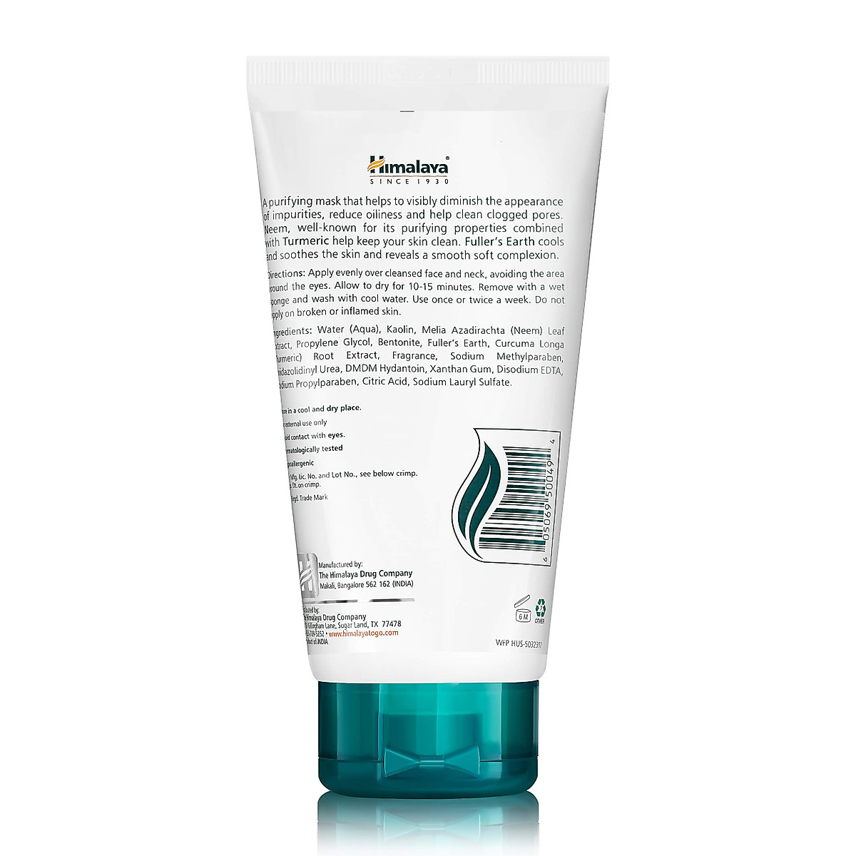 Himalaya Purifying Neem Mask for Deep Cleaning, to Reduce Acne & Leave a Clean, Clear Complexion, 5.07 oz