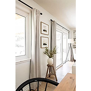 100% Blackout Shield Linen Blackout Curtains for Bedroom 84 Inches Long,Back Tab/Rod Pocket Living Room Drapes,Thermal Insulated Textured Blackout Curtains 2 Panels Set,50" W x 84" L,Cream