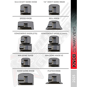 Xentric Guitars - Super Solid Series Resin Guitar Knobs (AllParts Concentric Knob, Yellow)