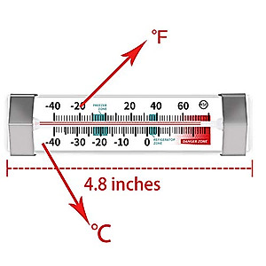 Fridge Refrigerator Freezer Analog Thermometer (2pack)