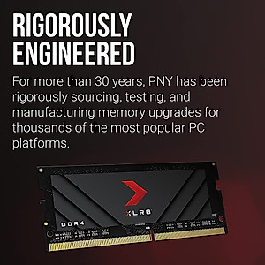 PNY XLR8 Gaming 32GB (2x16GB) DDR4 DRAM 3200MHz (PC4-25600) CL20 1.2V Dual Channel Overclocked Notebook/Laptop (SODIMM) Computer Memory Kit – MN32GK2D43200X