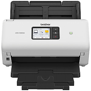 Brother ADS-3300W Wireless, High-Speed Desktop Scanner | 2.8-inch Touchscreen | Scans Up to 40ppm1