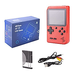 Portable Handheld Games Retro Mini Video Games，Handheld Game Console with 400 Classical FC Games 2.8" Color Screen，Birthday for Boys Girls and Adults (Red)