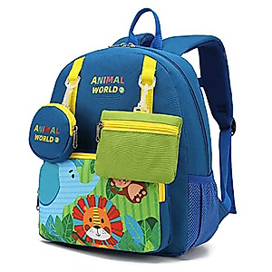 willikiva Cute Dinosaur Kids backpack for Girls Boys Preschool kids 3-5 Toddler(Lion)