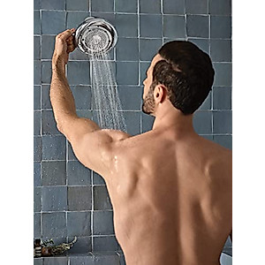 Moen N400R0CH Quattro Rainshower Showerhead with Four Unique Shower Experiences, Chrome