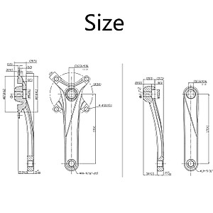 PROWHEEL Bike Crank Arm,Single Speed Square Taper Crankset,One Pair Universal 170MM 175MM Bicycle Forged Alloy 6061 T6 BCD 104MM Bike Crank Arms for Mountain Bike Road Bike