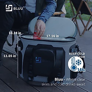 BLUU 25 Quart Cooler Bag, Leakproof Insulated Bag Coolers with HydroLock Zipper (Wolf)
