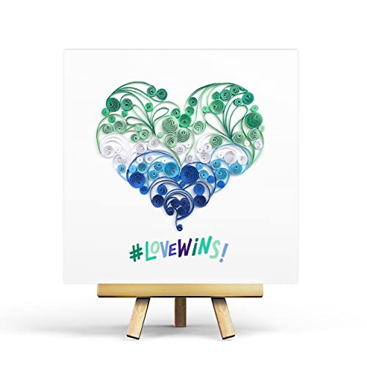 TUMYBee Gay Men MLM Pride Greeting Card, Love Wins Card for Pride Month, Gay Men LGBTQ Pride for Anniversary, Love, Valentine, Gay Card 3D Quilling Card with Envelop (MLM Love)