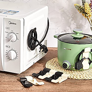 Flutesan Cord Organizer for Kitchen Appliances Wrap Plastic Holder Wrapper Wire Storage Attachment Coffee Maker Pressure Mixer Cooker Pot Air Fryer(Black, White, Gray, 24 Pack)