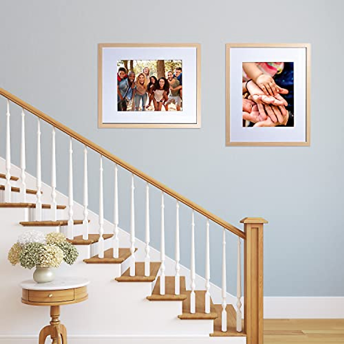 FrameWorks 2-Pack, 16x20 Matted to 11x14 Picture Frame, Natural Oak – Classic Wooden Photo Frame with Tempered Glass, Modern Matte Finish for Prints, Posters, Certificates & Wall Decor – Gallery-Ready