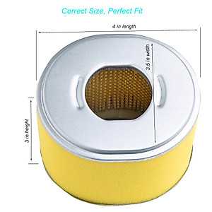 HEYZLASS 2-Pack 17210-ZE2-515 Air Filter, Compatible with Honda GX240 GX270 8 HP 9 HP OEM Air Cleaner and More, Plus Foam Pre Filter