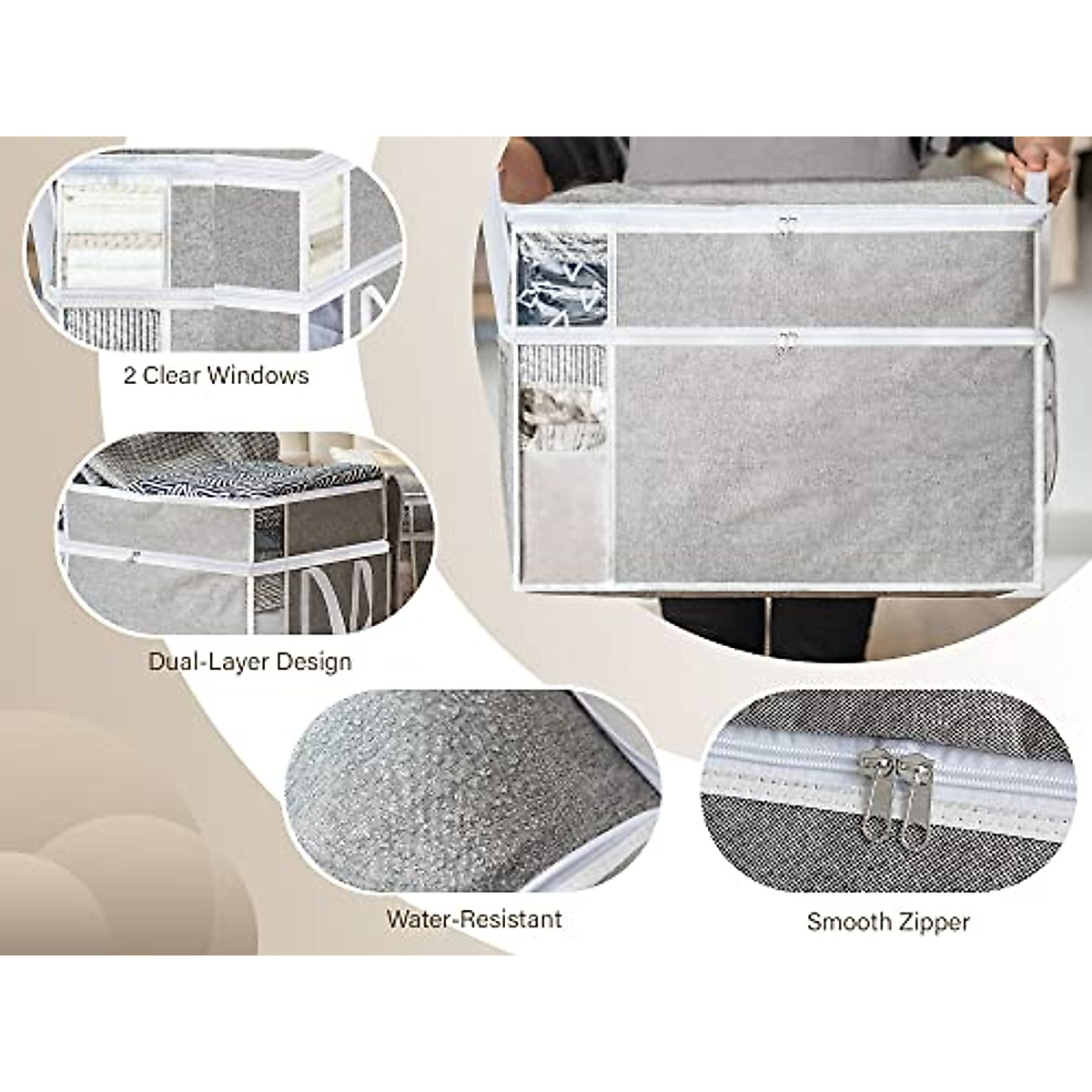 StorageWorks Underbed Storage Box and 135L Large Storage Bags