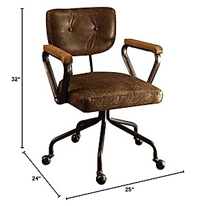 ACME Hallie Executive Office Chair - 92410 - Vintage Whiskey Top Grain Leather