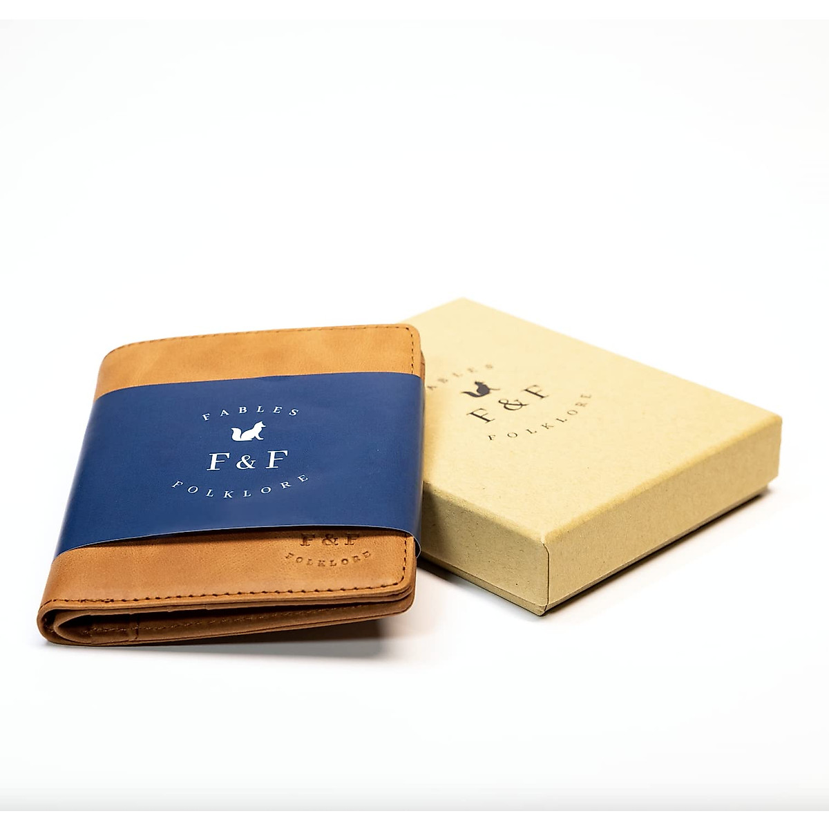 Fables & Folklore Bifold Leather Wallet for Men, Slim Design, RFID Protection, Cards and Cash Section, Model: Steinbeck No. 1