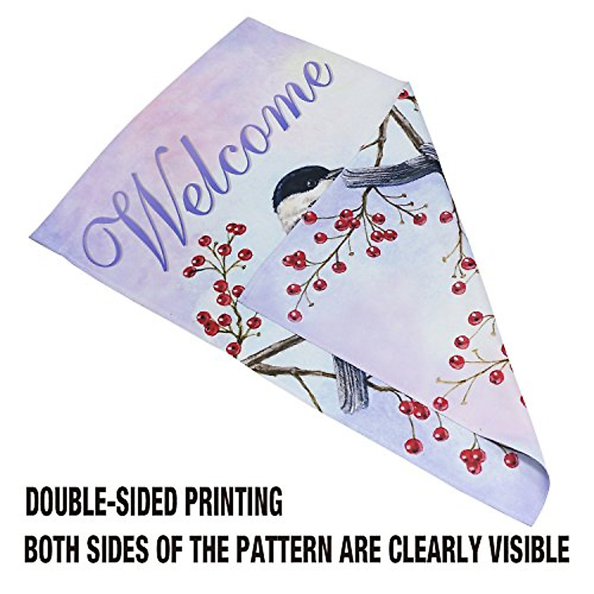 LAYOER Home Garden Flag 13 x 18 Inch House Double Sided Welcome 12 x 18 Inch (Bird Welcome)
