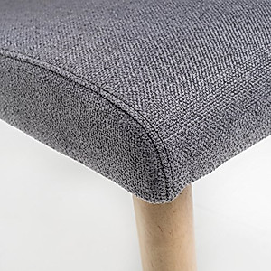 Christopher Knight Home Orrin Fabric Dining Chairs, 2-Pcs Set, Dark Grey / Oak Finish