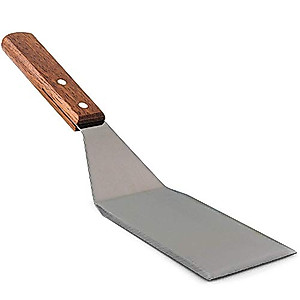Homi Styles Metal Spatula with Beveled Edges | Stainless Steel cooking Spoon | Heavy Duty Turner for Skillets, Griddles & Grills | Great for Pancake Flipper, Fish, Eggs, Burgers, Omelet & More