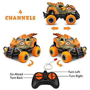 Remote Control Car for Boys 3-5, RC Car Toys for 3 4 5 6 Year Old Boys,4-Channel Off-Road Monster Trucks for Boys,1/43 Scale Remote Control Car for Girls 3-6,Toddlers Gifts for 3 4 5 6 Year Old Boys