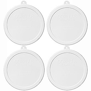 Corelle 418-PC White Cereal Bowl Plastic Lid (4-Pack)