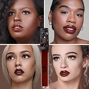 The Lip Bar Vegan Non-Sticky Lip Gloss, with Hydrating Shea Butter for a Lightweight, High Shine Finish, Heart Breaker - Milk Chocolate Opaque