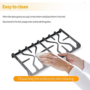 WB31X27151 Stove Grate Replacement Parts for GE Stove Parts WB31X24736 Burner Grate for General Electric Gas Range Parts Stove Surface Burner Side Grate GE Gas Cooktop Cast Iron Rack 1 Pack