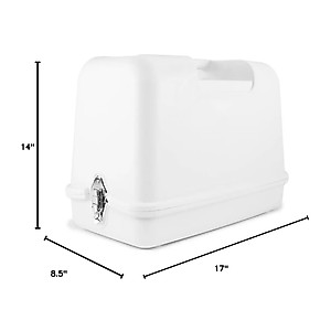 SINGER | Universal Hard Carrying Case, White, Impact Resistant Plastic, Fits Most Free-Arm Portable Sewing Machines - Sewing Made Easy