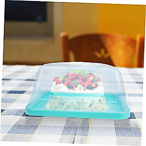 Portable Cake Box Paper Cups with Lids Chocolate Cortes Chocolates Box Cake Carrying Case Wedding Cake Carrier Container Cake Carrier with Lid and Handle Plastic Blue Mini Pie