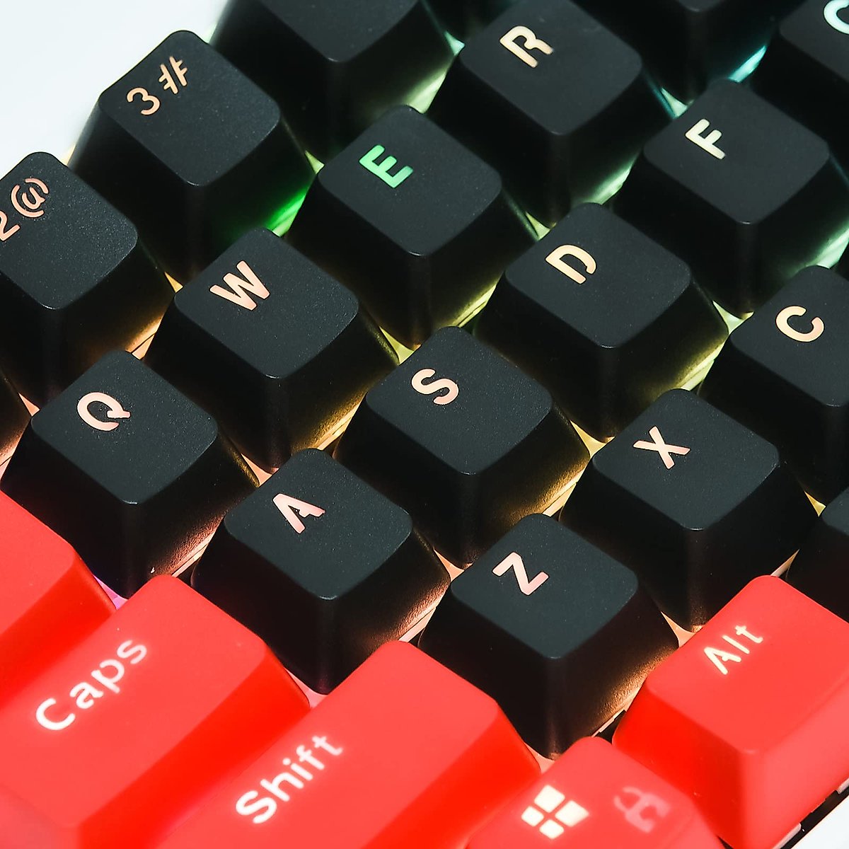 60% Red Keycaps 60 Percent Custom Ducky Keycap OEM with Key Puller for Cherry MX switch/RK61/Mechanical Gaming Keyboard(Only Sell Keycaps)
